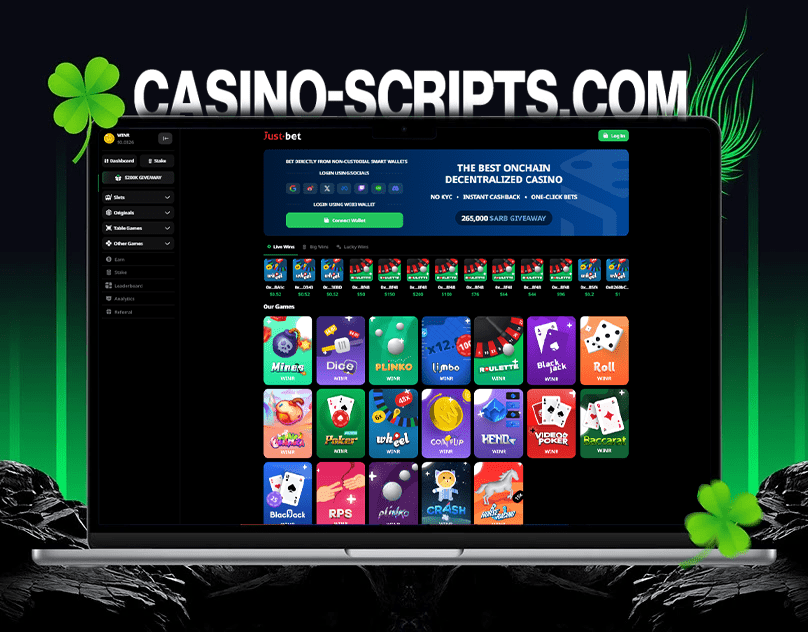 JustBet Online Casino Script - Casino-Scripts.com